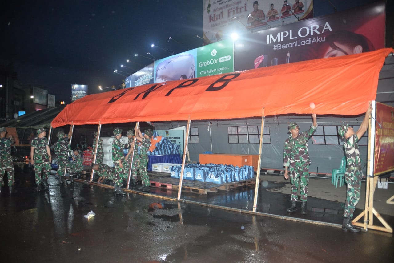 Korps Marinir: Brigif 4 Mar/BS Bersama Pemprov Lampung Dirikan Posko ...